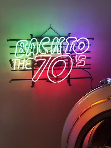 Back to the 70’s Neon Sign 19x15 Beer Bar Club Wall Decor Artwork | eBay