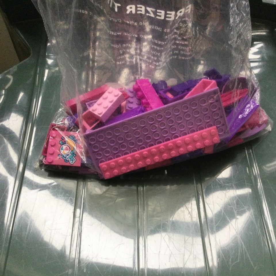 Bag of Pink and Purple Lego and Other Building Bricks | eBay UK