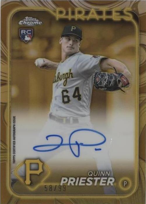 2024 Topps Gilded Collection - Chrome Gold Autographs Quinn Priester # ...