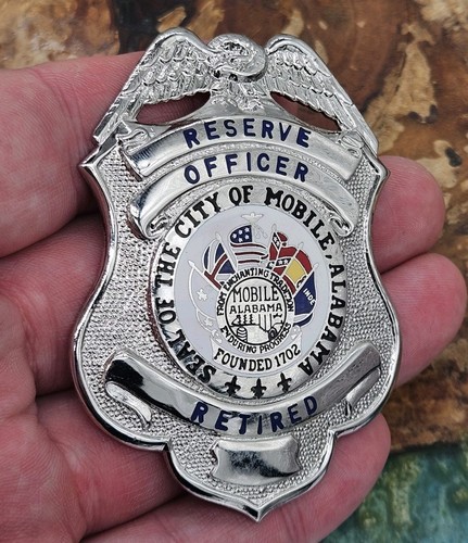 Obsolete Police Badge - Retired, Reserve Officer, City Of Mobile ...