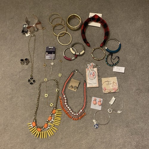 Jewelry Lot 26 Pc Kate Spade Lia Sophia J.Crew Necklaces Earrings Ring Bracelets | eBay
