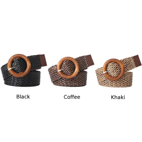 Adjustable Belt Bohemian Accessory 105cm Length Natural Wooden Fastener ...