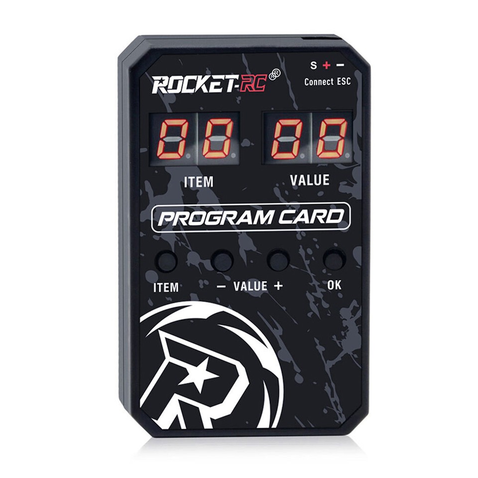 New ROCKET-RC 130A Brushless ESC Program Card for 1/10 RV Car 380/390 ...