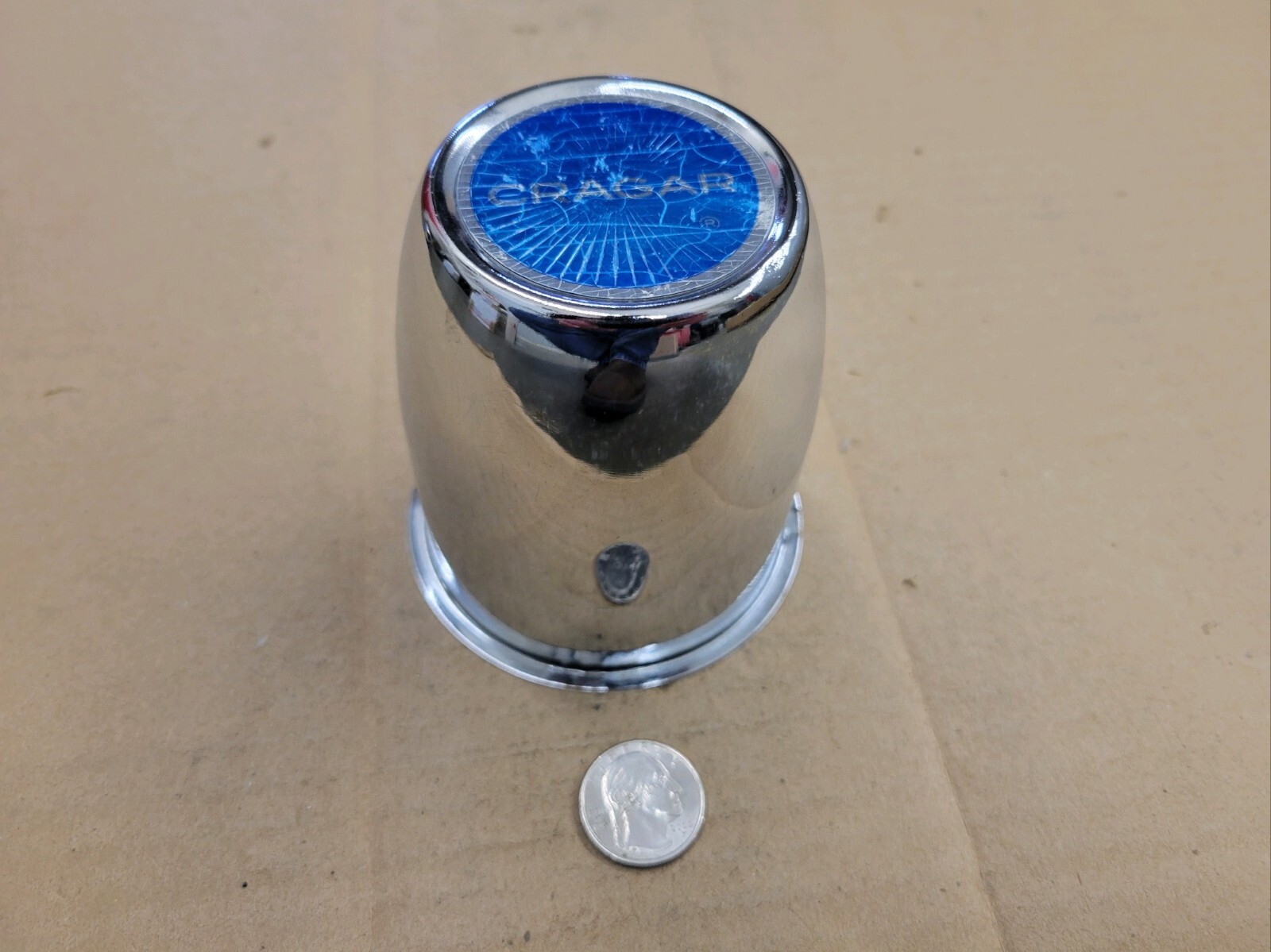 Cragar Aftermarket Wheel Rim Chrome Metal 3.5" Push Thru Center Cap Hub ...