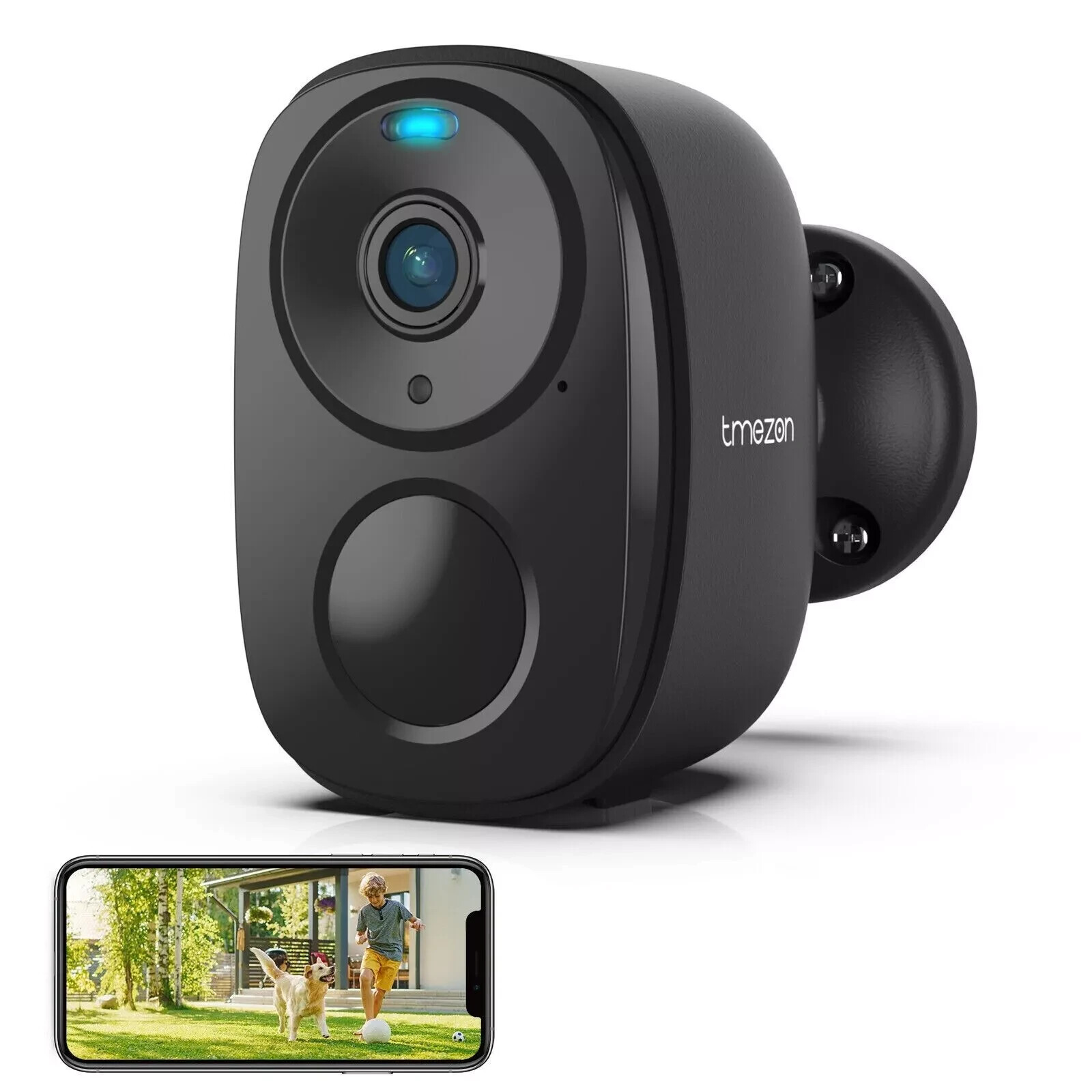 TMEZON Security Cameras Wireless Outdoor, Battery Powered 3MP wifi ...