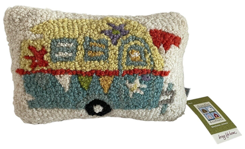 New Chandler 4 Corners Wool Camper Hooked Decor Throw Pillow Trailer ...