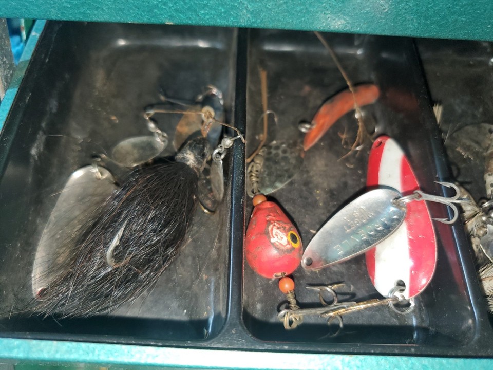 My Buddy Tacklemaster Vintage Metal Tackle Box, Fred Arbogast Jitterbug lures | eBay