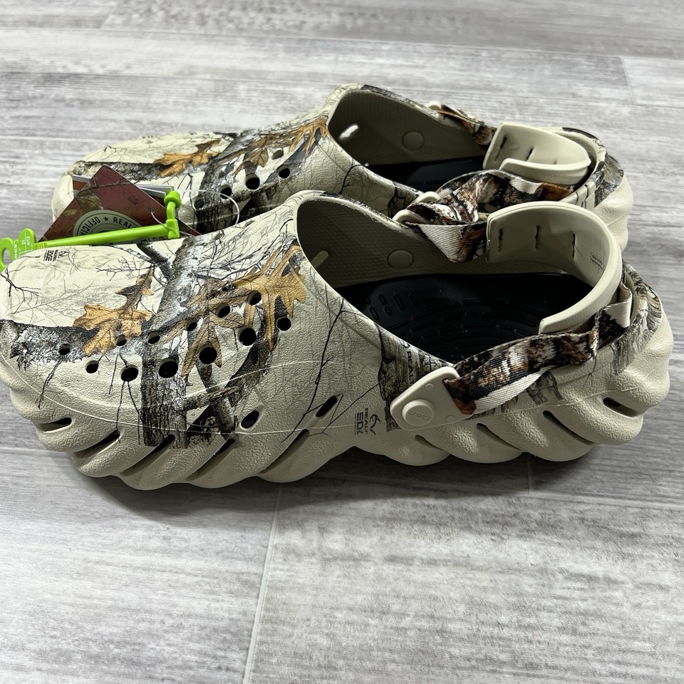 NEW Crocs Echo Clog Realtree Edge Camo Bone White 208232-2Y2 Size Men's ...