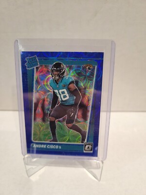 ANDRE CISCO 2021 PANINI DONRUSS OPTIC #278 RATED ROOKIE BLUE SCOPE HOLO ...