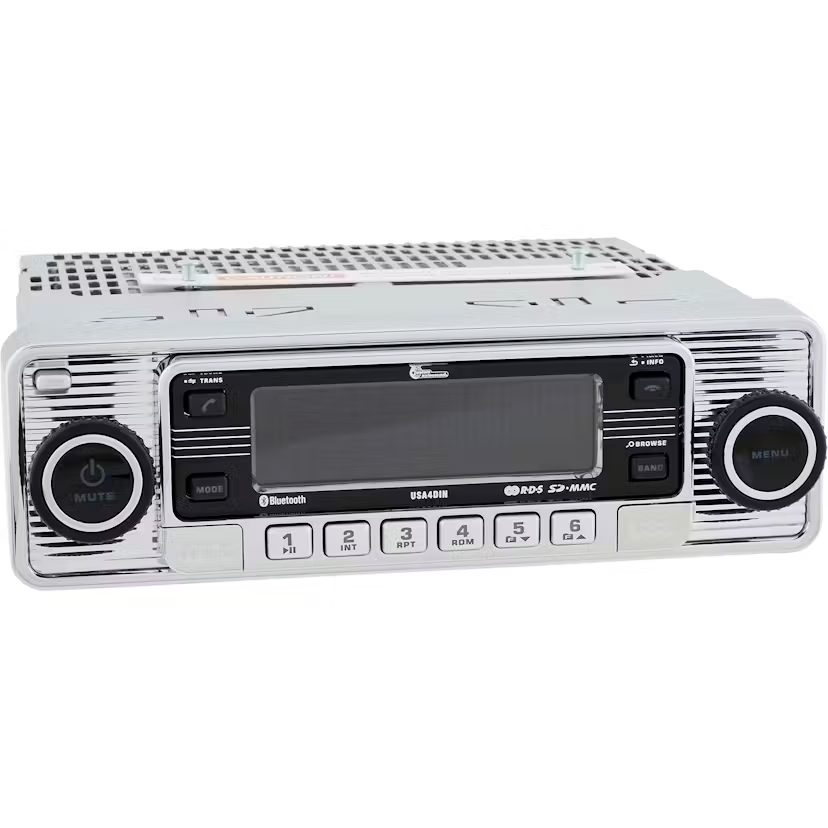 Mopar USA-4 DIN Radio AM/FM CD player MP3 Bluetooth Chrome Face ...