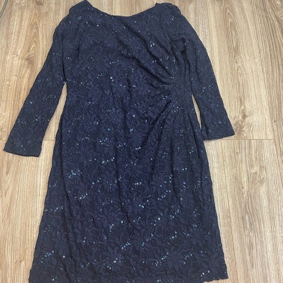 Lauren Ralph Lauren blue sequence Dress size 16 W - Gem