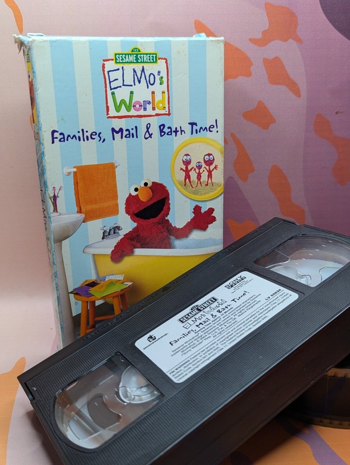 Elmos World - Families, Mail and Bath Time (VHS, 2004) 74645582436 | eBay