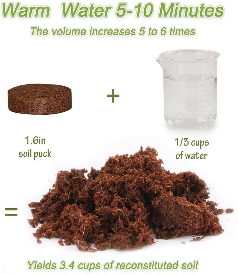 Indoor Potting Soil,Plant Soil - Compressed Coir Fiber Growing Media ...