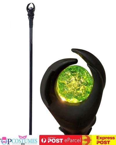 Led Light Up Green Light Maleficent Staff Evil Villain Stick Walking ...