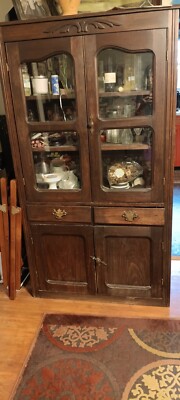Antique Tall Pie Safe, Kitchen Cupboard Cabinet Hutch - READ THE ...