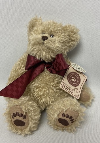 The Boyd's Bear Collection Dingle Beartoes 8" Plush Toy Red Ribbon Tags ...