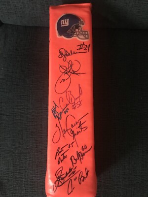 NFL New York Giants Endzone Pylon SIGNED by Players from Superbowl 21 ...