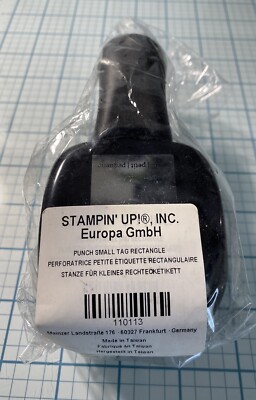 Stampin' Up Punch Small Tag Rectangle Paper Punch Whale Tail Retired ...