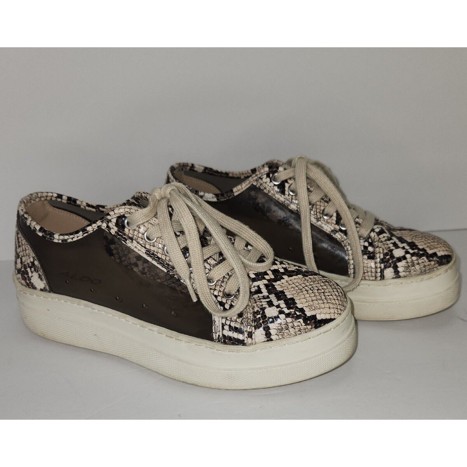 Aldo Snakeskin Print w/ Vinyl Sides Chunky Y2K Platfo… - Gem