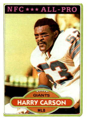 1980 Topps #135 Harry Carson EX | eBay