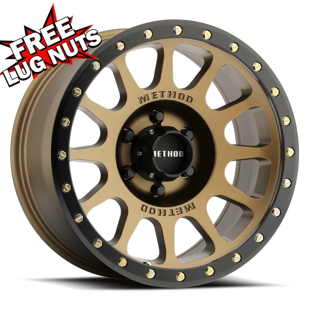 16 inch 16x8 Method MR305 NV Bronze wheels 6x5.5 6x139.7 +0 | eBay