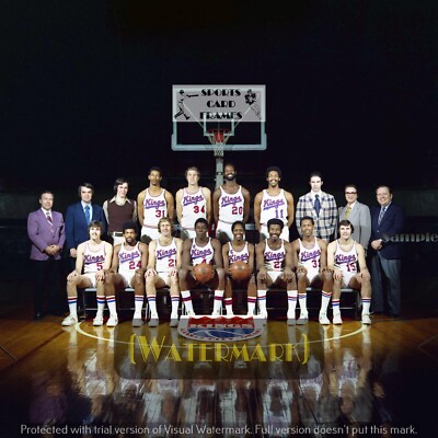 1973-74 KANSAS CITY OMAHA KINGS TEAM PICTURE PRINT FROM NEGATIVE (4 ...