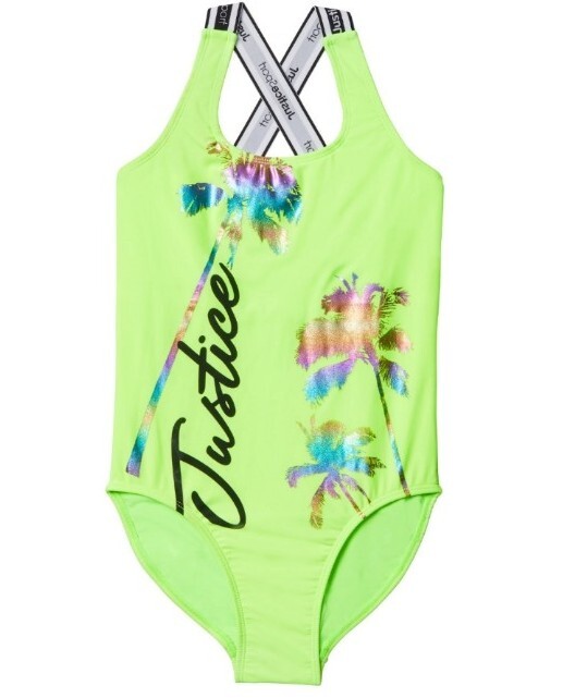 Justice Girls Piece Multi Straps Swimsuit, Sizes 5-18