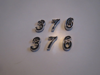 FORD GM MOPAR 376 HOOD SCOOP FENDER TRUNK ENGINE ID EMBLEMS SET BLACK ...