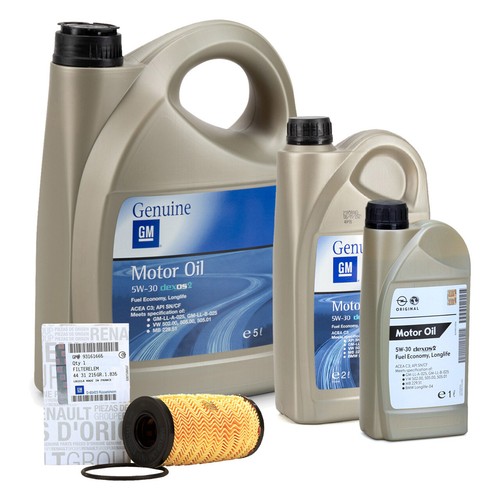 8L 8 Liter ORIGINAL OPEL MOTORÖL 5W-30 dexos2 Longlife + Ölfilter ...