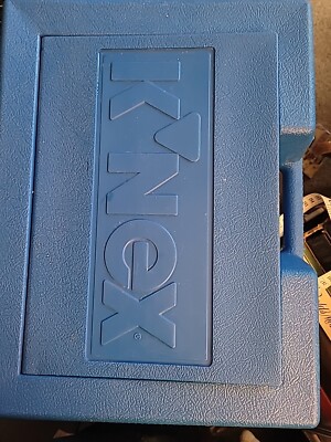 Large Vintage K'NEX KNex Blue Hard Plastic Box Storage Carry Case ...