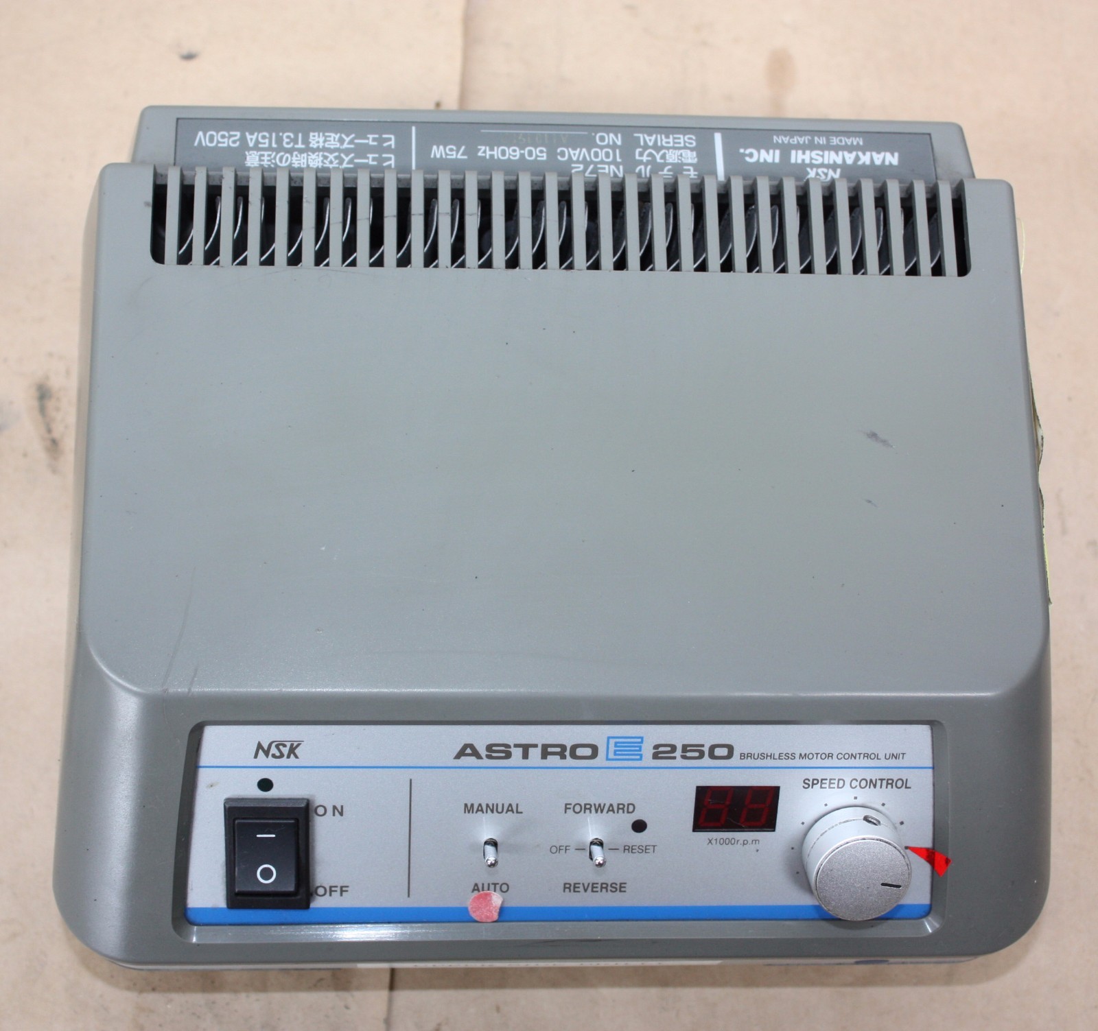 NSK ASTRO E250 BRUSHLESS MOTOR CONTROL NE72 NSK MOTOR EM-250 spindle ...