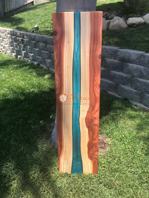 Custom Blue Epoxy Dining Top Table, Luxury Furniture Table, Walnut ...