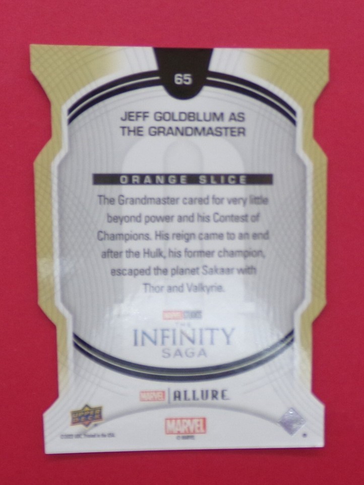 2022 Marvel Studios Allure Jeff Goldblum Grandmaster Orange Slice Die ...