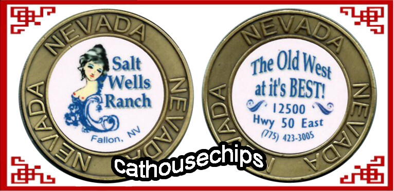 Salt Wells Ranch Fallon Nevada Legal Cat House Whore House Brass Coin ...