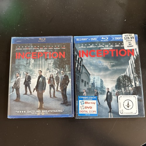 Inception (Blu-ray/DVD, 2010, 2-Disc Set) With Lenticular Slipcover NEW ...