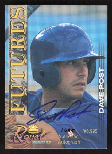 2001 ROYAL ROOKIES FUTURES DAVID POST 12 AUTOGRAPH 1695/6995 LOS ...