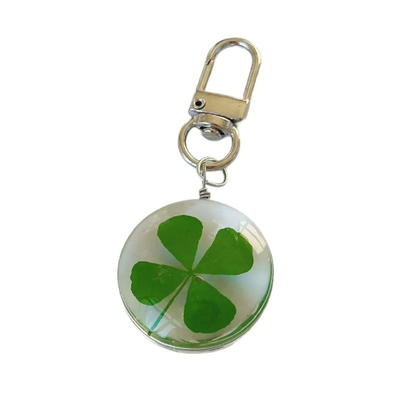 Lucky Charm Natural Four Leaf Clovers Pendant Large Handcrafted Unique ...