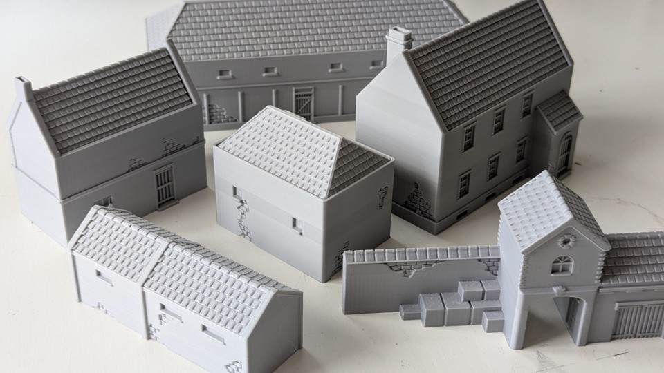15mm Scale Table Top Wargaming Buildings - Papelotte Farm from Waterloo ...