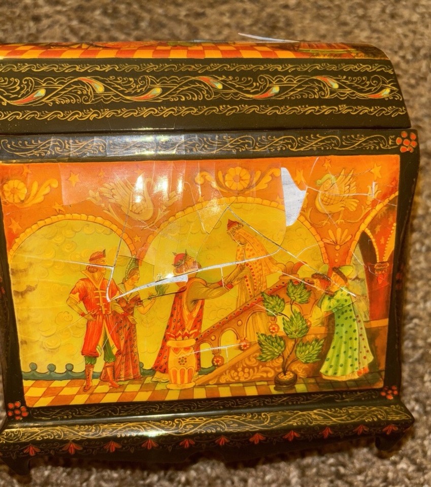 russian lacquer boxes Lot Vintage ussr Very Rare Some Damage | eBay