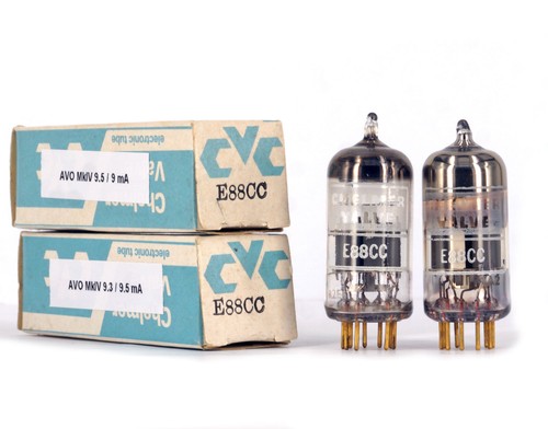 MATCHED PAIR E88CC/ECC88/6DJ8 CHELMER NOS BRITISH Tube Röhre Valve 진공관 ...