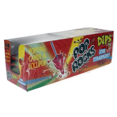 Pop Rocks Dips, Sour Strawberry 18 Count - 0.63 oz | eBay