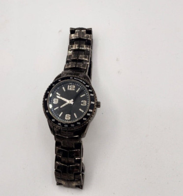 Allude FMDAL582 Tachymeter Black Tone Quartz Men's Watch Sz. 7" Needs ...