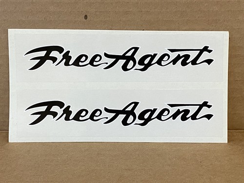 Free Agent Early Font Vintage Bmx Reproduced Fork Sticker GT03277 | eBay