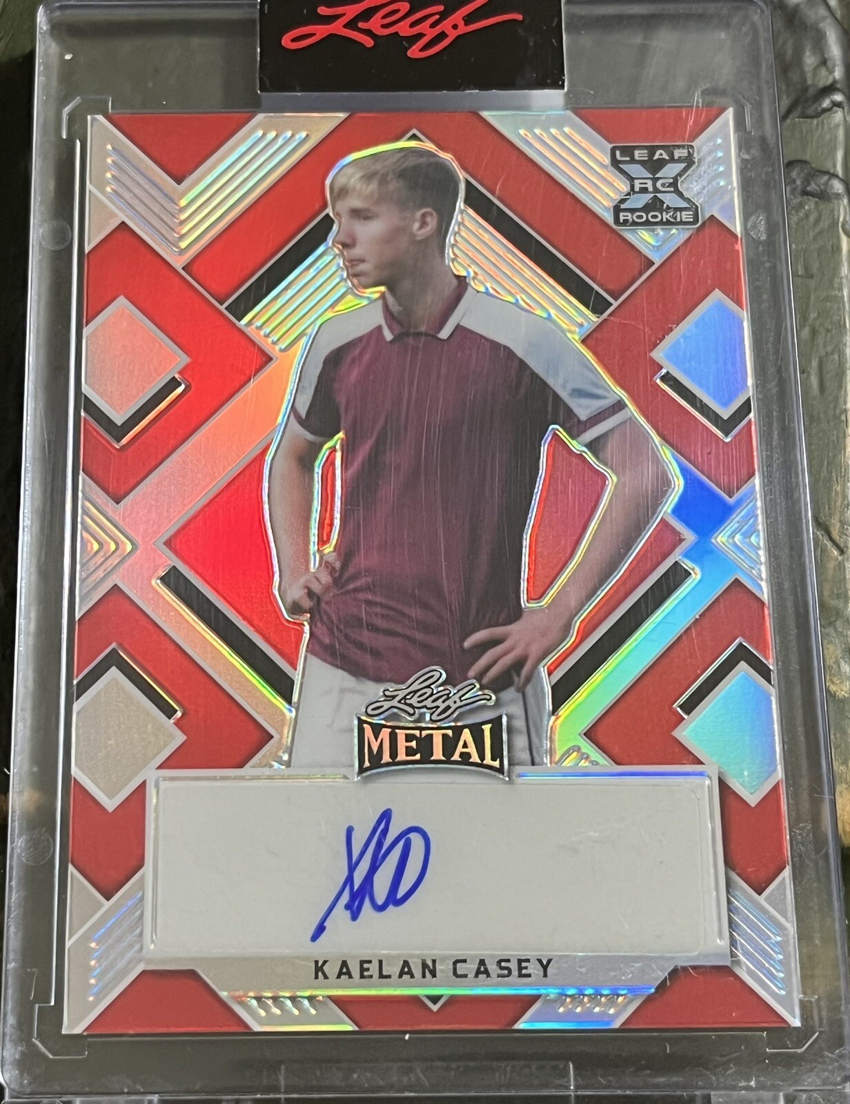 2022 Leaf Metal Soccer Kaelan Casey Auto RC #ed 1/5 #BA-KC Red ...
