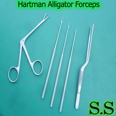 5-Pieces Hartman Alligator Forceps3.5" Ear Loops Nasal Surgical ENT ...