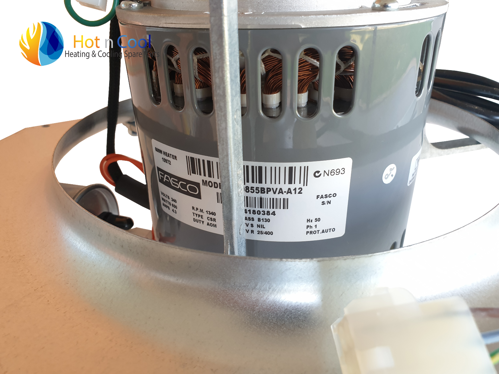 Genuine Brivis Gas Heater Fan Motor 650 Watt with Plate Capacitor # ...