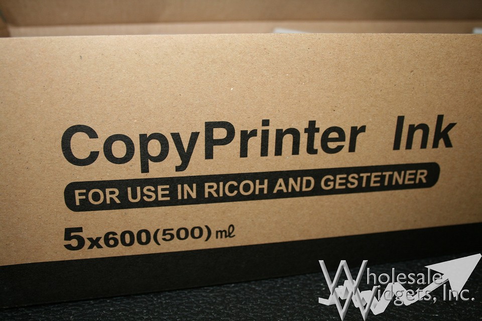 5 Black Inks Compatible With Ricoh HQ-40 HQ DX 4542 4545 JP 4500 6244 ...