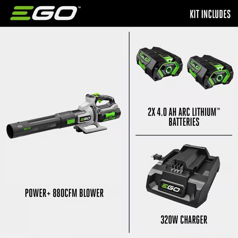 EGO 200 mph 880 CFM Battery Handheld Leaf Blower Kit (Battery & Charger ...