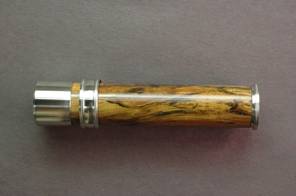 FLY ROD REEL SEAT Spalted Maple 11109 Pocketed NS Slide Band 0.375 ...