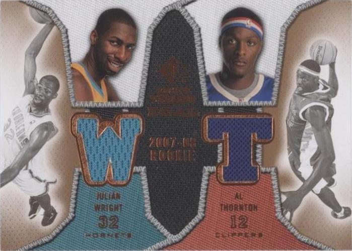 2007-08 SP Rookie Threads - Dual Rookie Threads Al Thornton, Julian ...